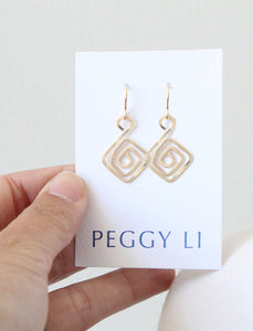 Aztec Swirl Earrings – Peggy Li Creations