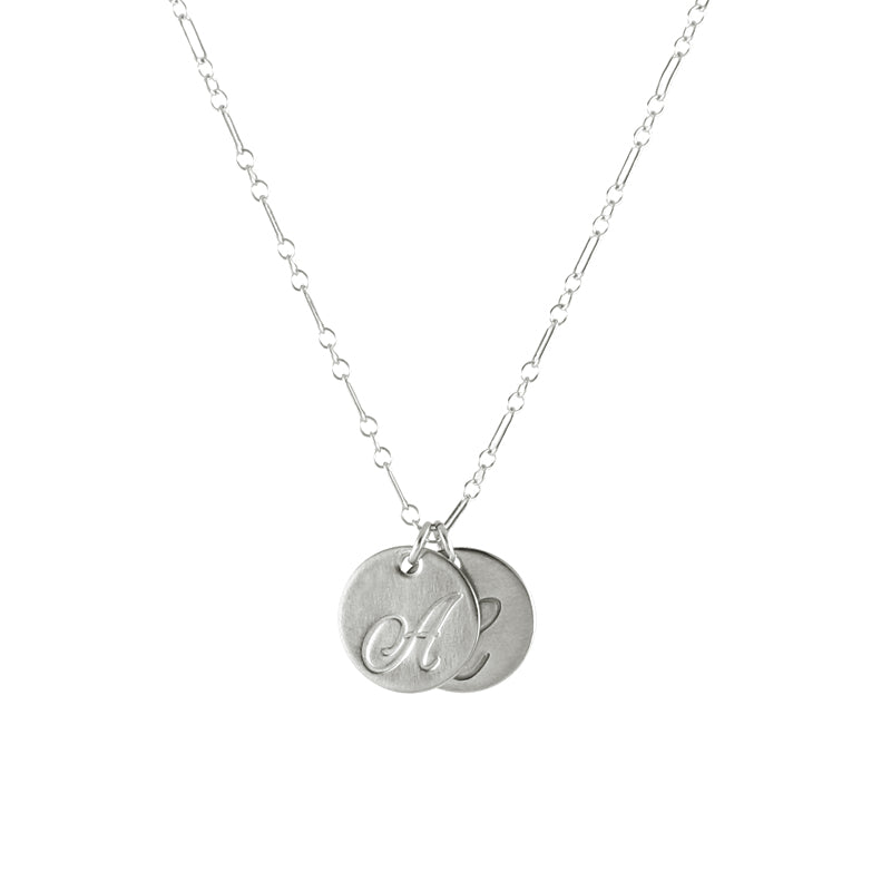 Large Script Initial Necklace - SS – Peggy Li Creations