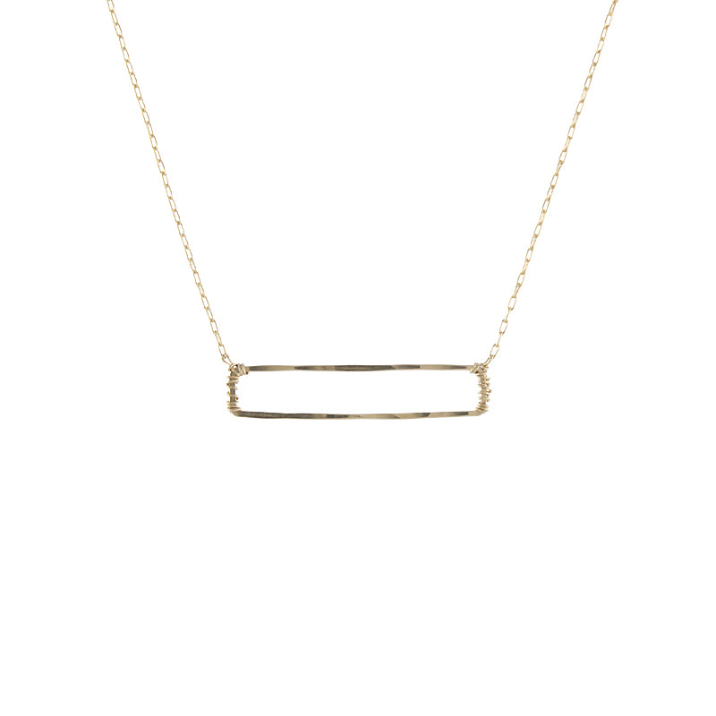 Open Rectangle Necklace – Peggy Li Creations