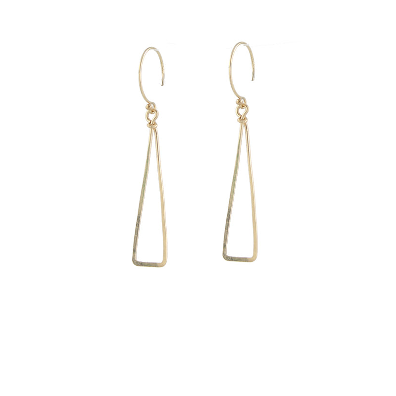 Skinny Triangle Earrings – Peggy Li Creations